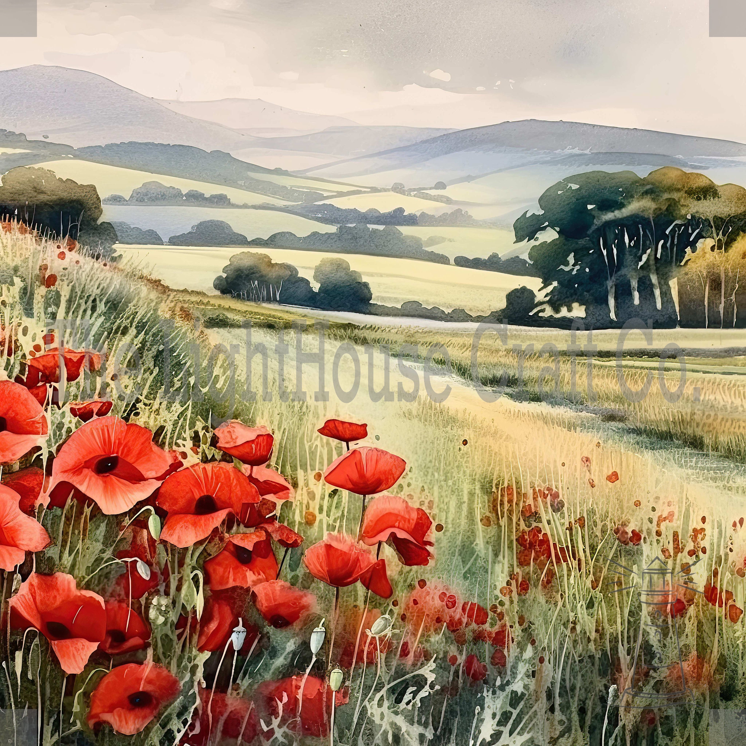 Poppy Fields Clip Art 12 High Quality Jpgs Digital Planner - Etsy