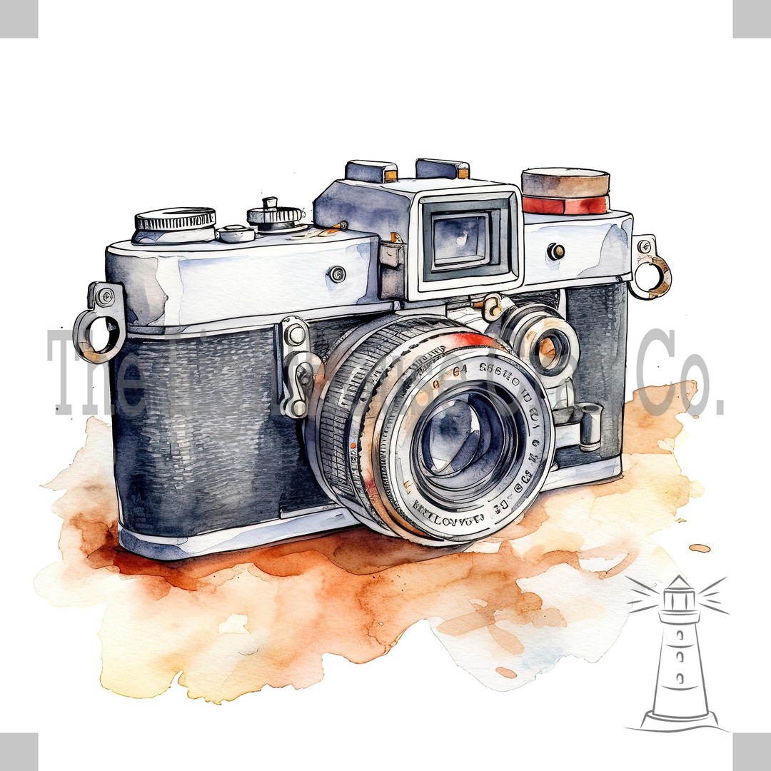 Vintage Cameras Clip Art 12 High Quality Jpgs - Digital Planner ...
