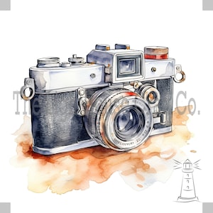 Vintage Cameras Clip Art 12 High Quality Jpgs - Digital Planner ...