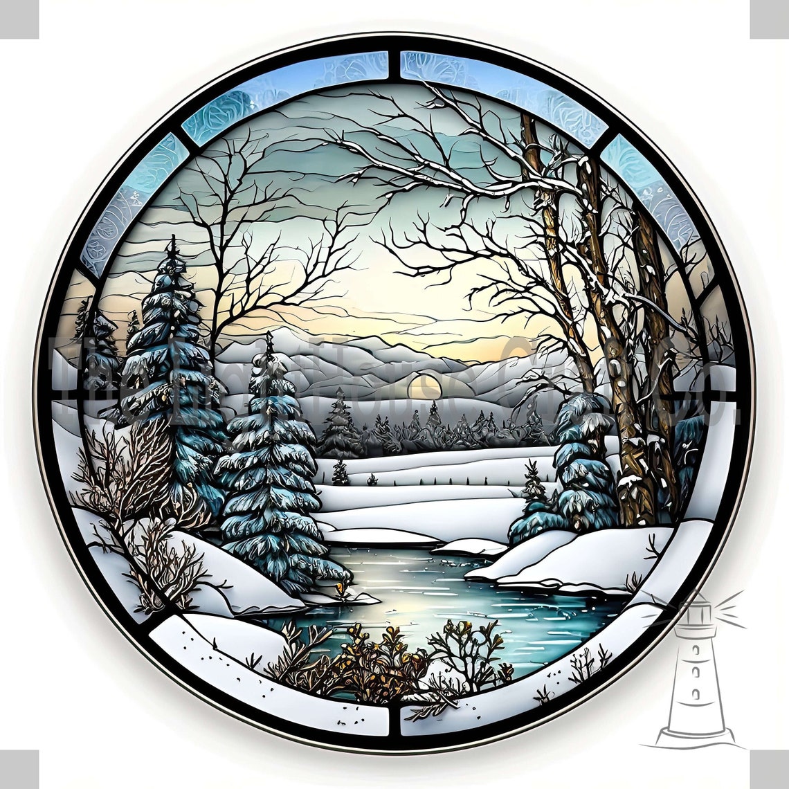 Stained Glass Winter Clip Art 12 High Quality Jpgs Digital - Etsy UK