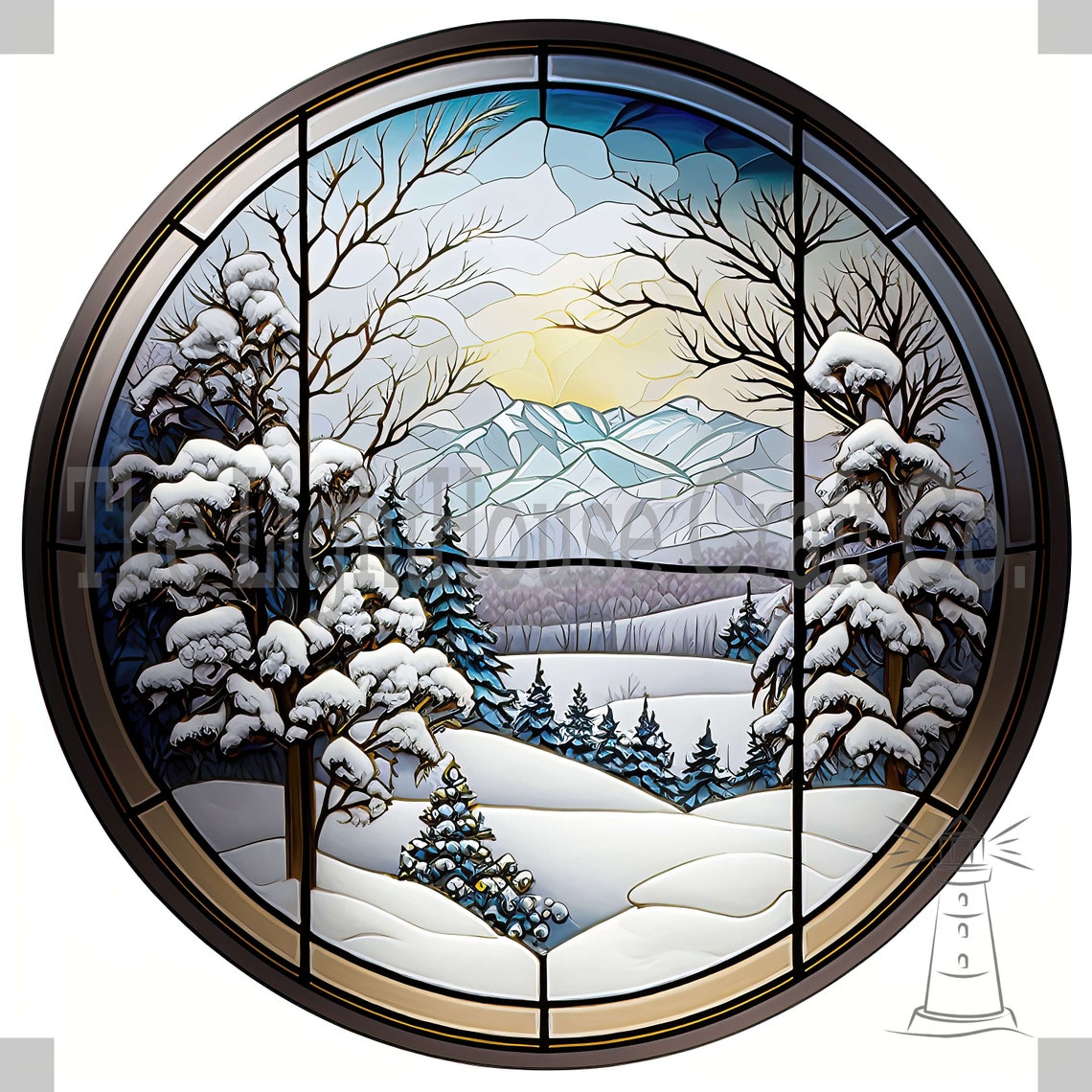 Stained Glass Winter Clip Art 12 High Quality Jpgs Digital - Etsy UK