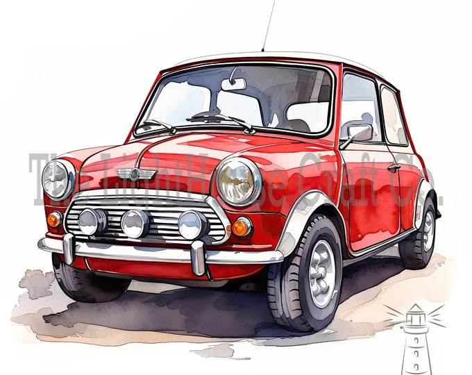 Classic Mini Clip Art 12 High Quality Jpgs - Digital Planner ...