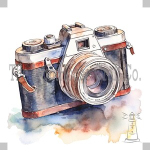 Vintage Cameras Clip Art 12 High Quality Jpgs - Digital Planner ...