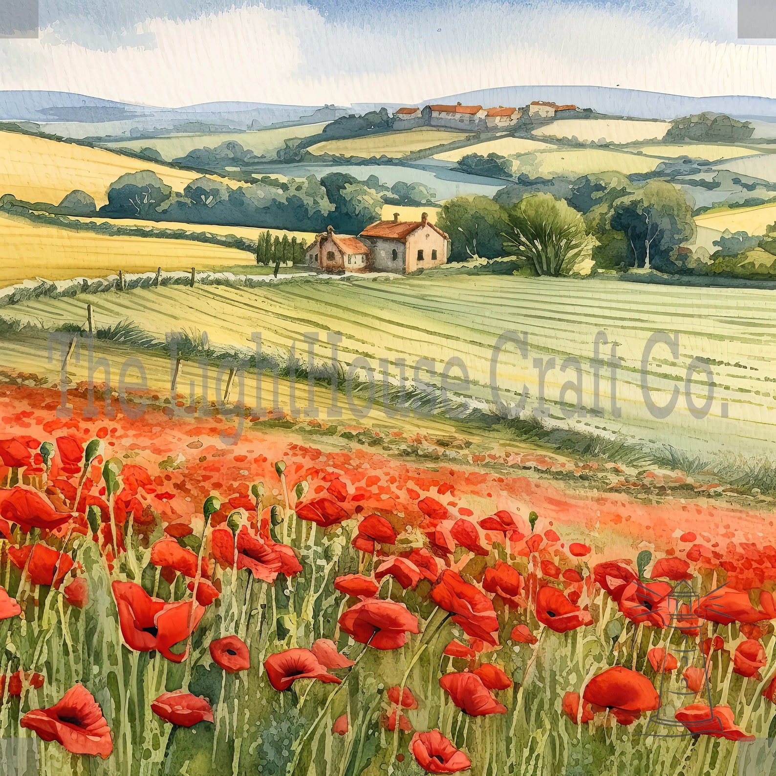 Poppy Fields Clip Art 12 High Quality Jpgs Digital Planner - Etsy UK