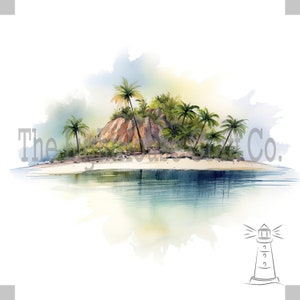 Desert Island Clip Art 12 High Quality Jpgs - Digital Planner ...