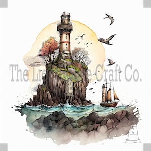 Steampunk Lighthouse 2 Clip Art 12 High Quality Jpgs - Digital Planner ...