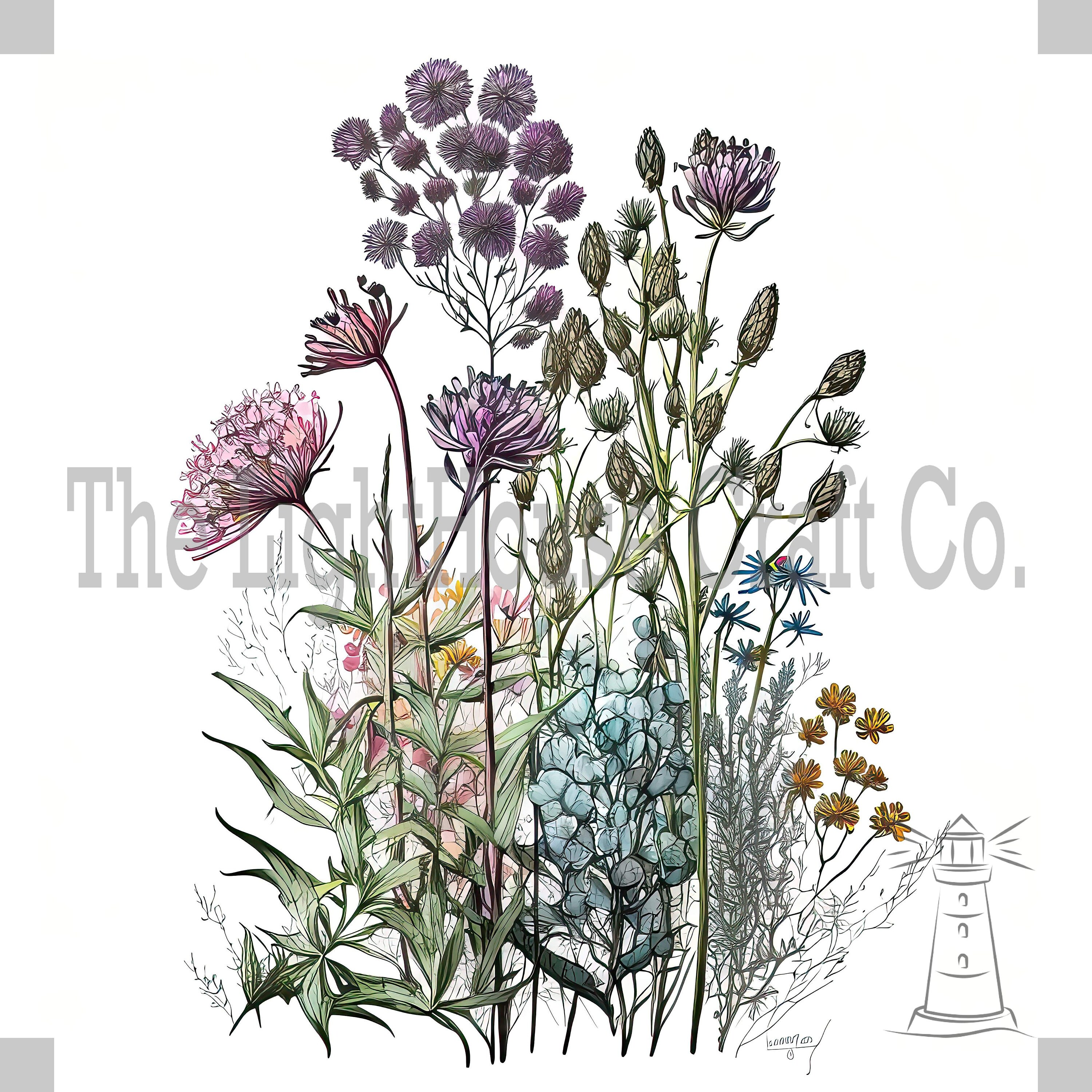 Flower Bunch Clip Art 12 High Quality Jpgs Digital Planner - Etsy