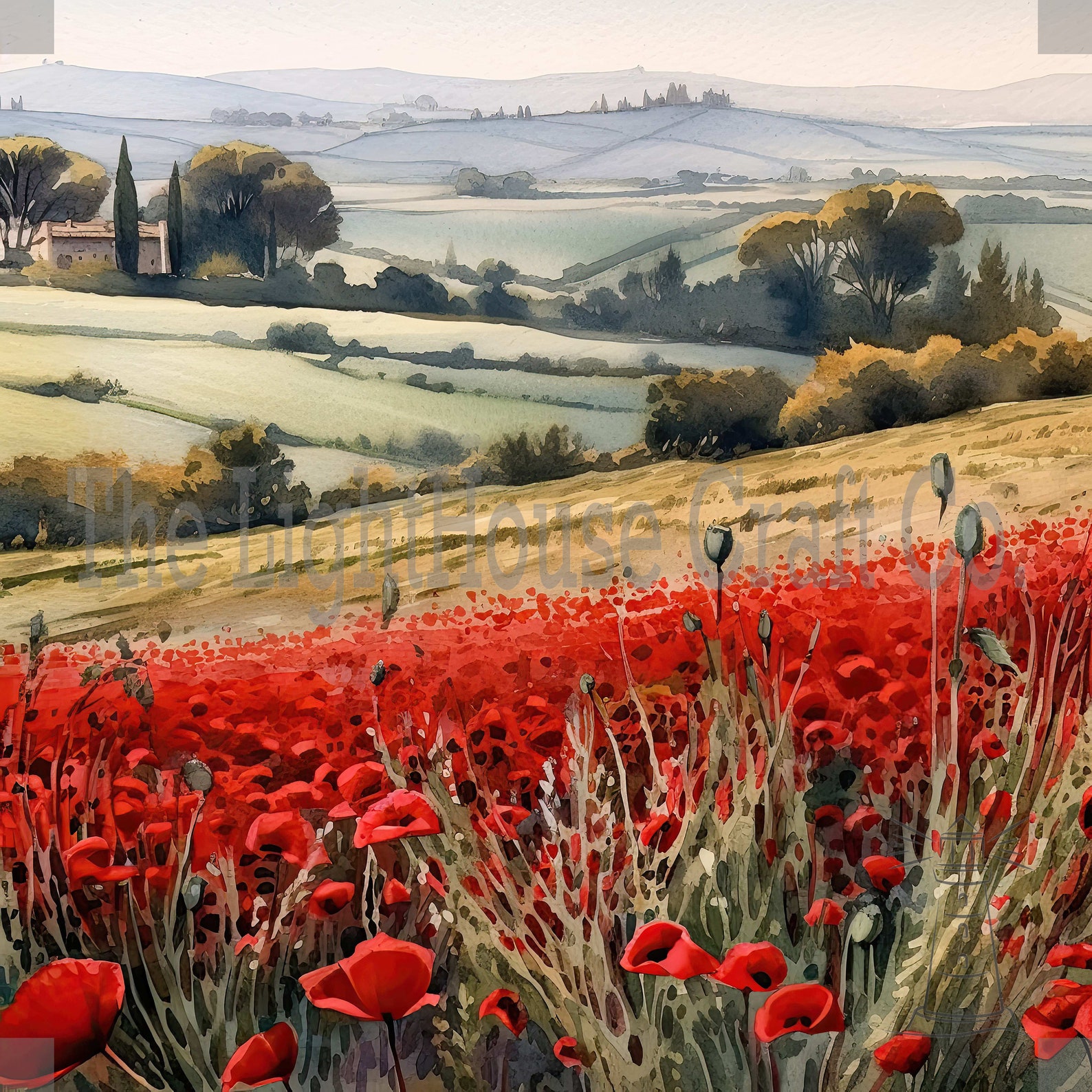 Poppy Fields Clip Art 12 High Quality Jpgs Digital Planner - Etsy