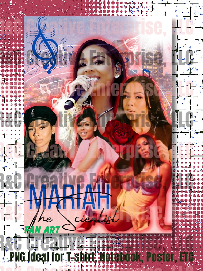 Mariah the Scientist Collage Fan Art PNG File (digital Download) - Etsy