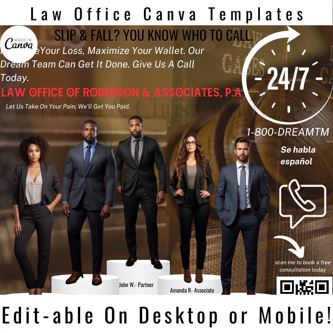 DIY Canva Law Editable Template, Law Professional Flyer, Law Office ...