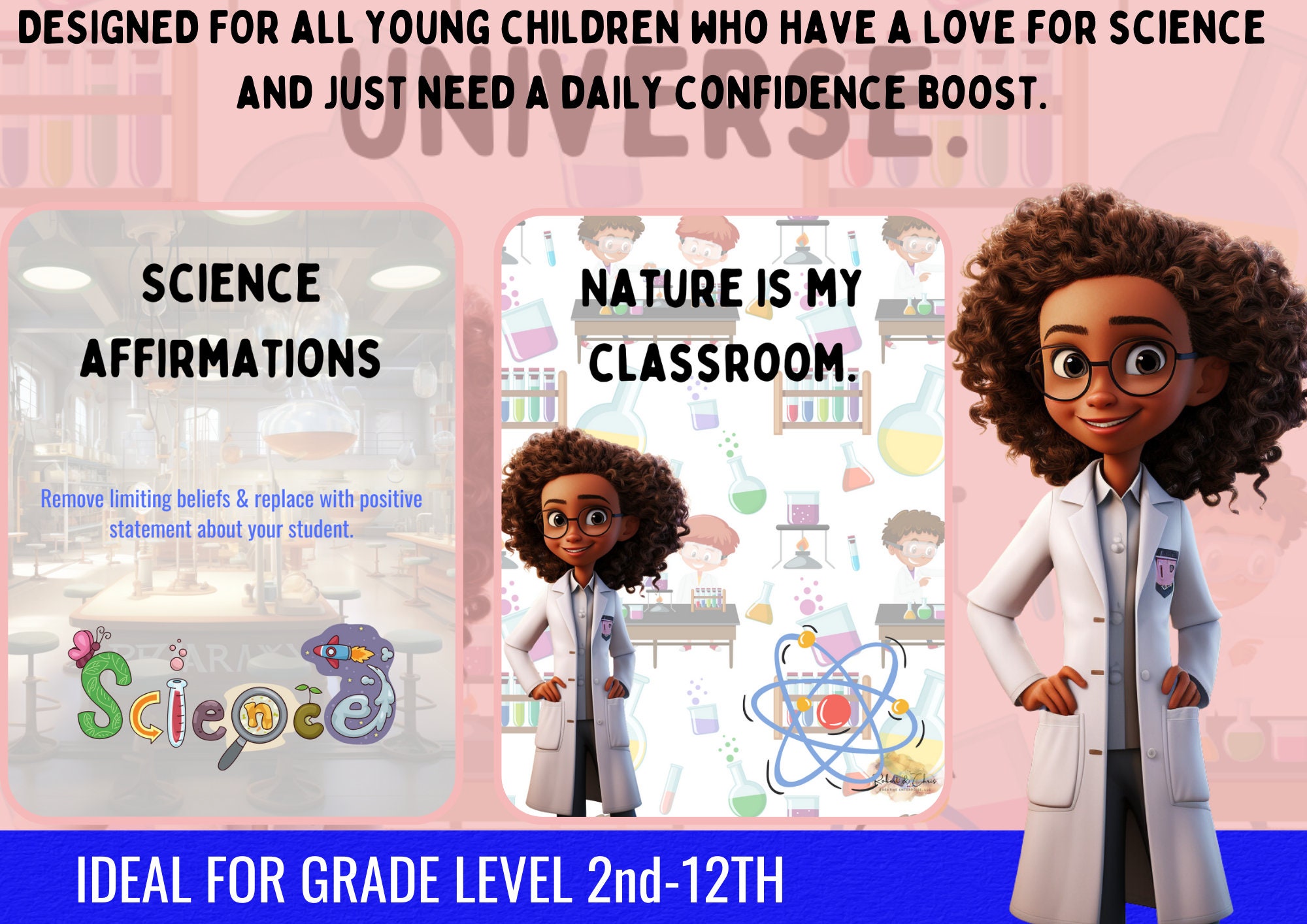 Science Character Cards, Science Affirmation Cards, Academic ...