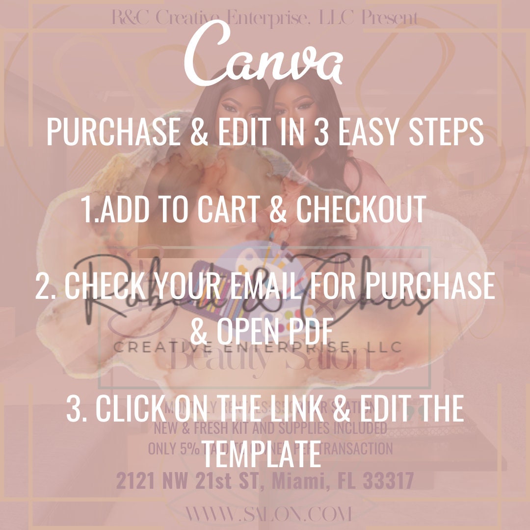 Hair Salon DIY IG Flyer, Hair Salon Canva Template, Hair Salon IG Ad ...