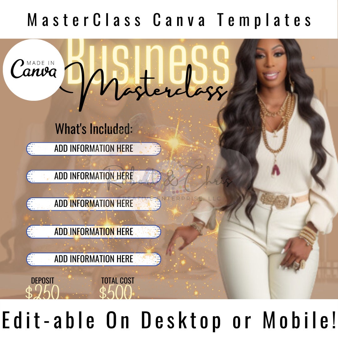 Four DIY Masterclass Templates for IG and Social Media, Master Class ...