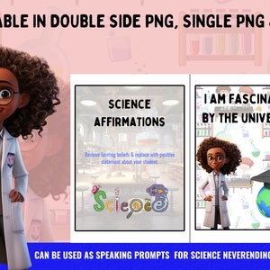 Science Character Cards, Science Affirmation Cards, Academic ...