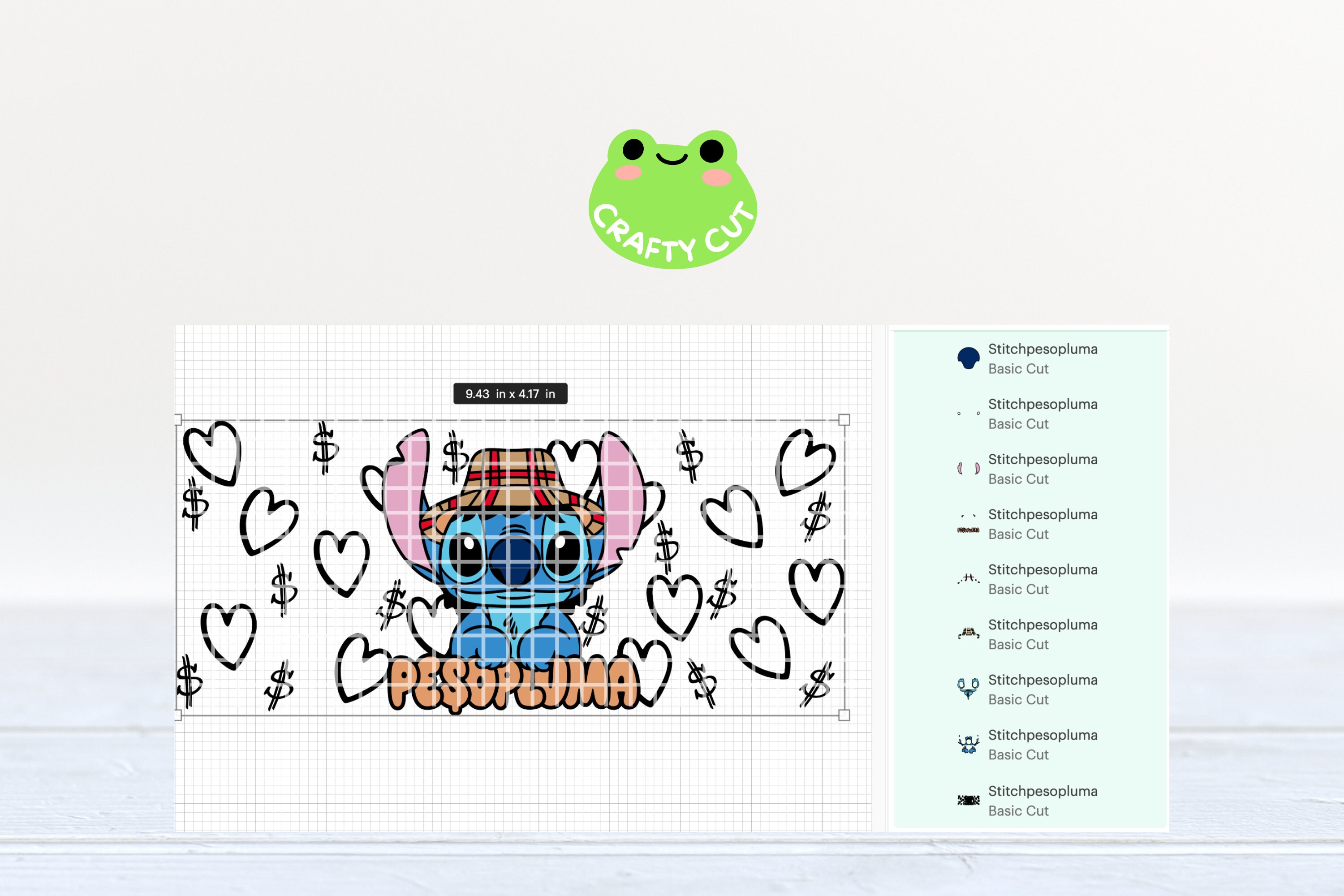 Alien Blue Dog Peso Pluma Libbey Wrap SVG Png Instant - Etsy