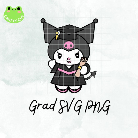Kuromi Kitty Graduation SVG, Hello Kitty Graduate SVG PNG,, 60% OFF