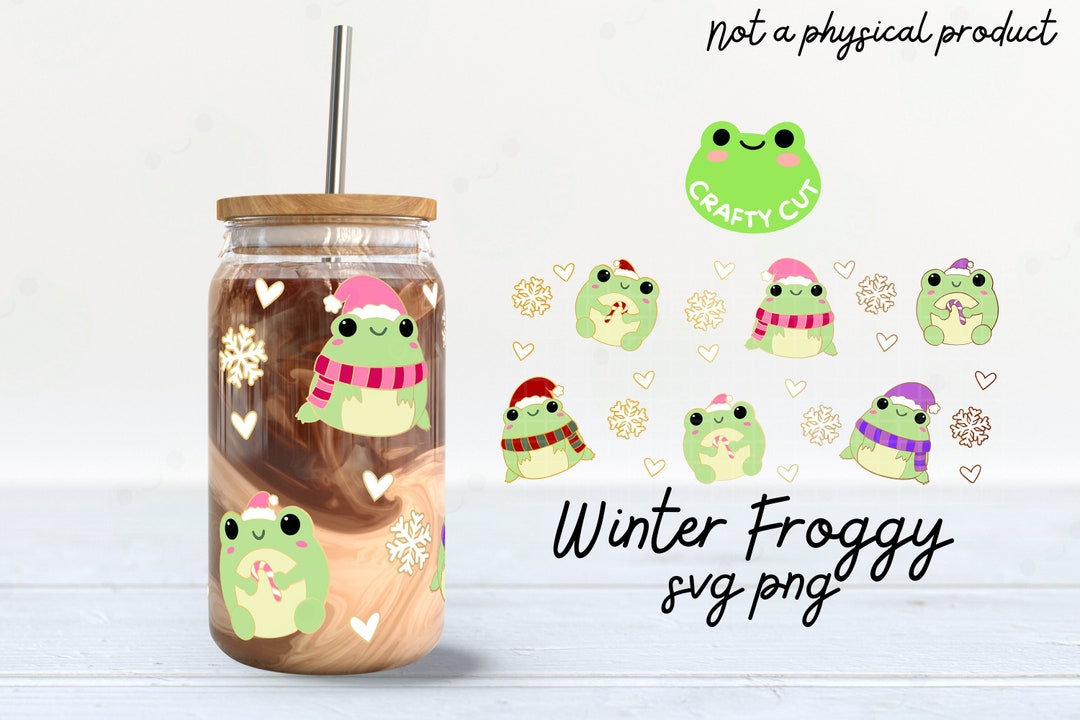 Christmas Winter Froggy Libbey Wrap SVG, Png Instant Download SVG PNG ...