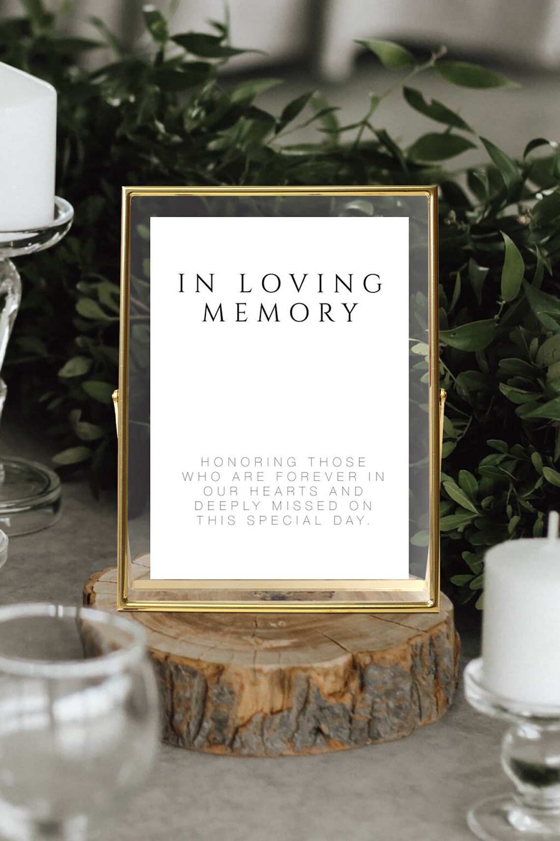 In Loving Memory Sign Template 8x10, Loving Memory Sign 5x7, Memorial ...