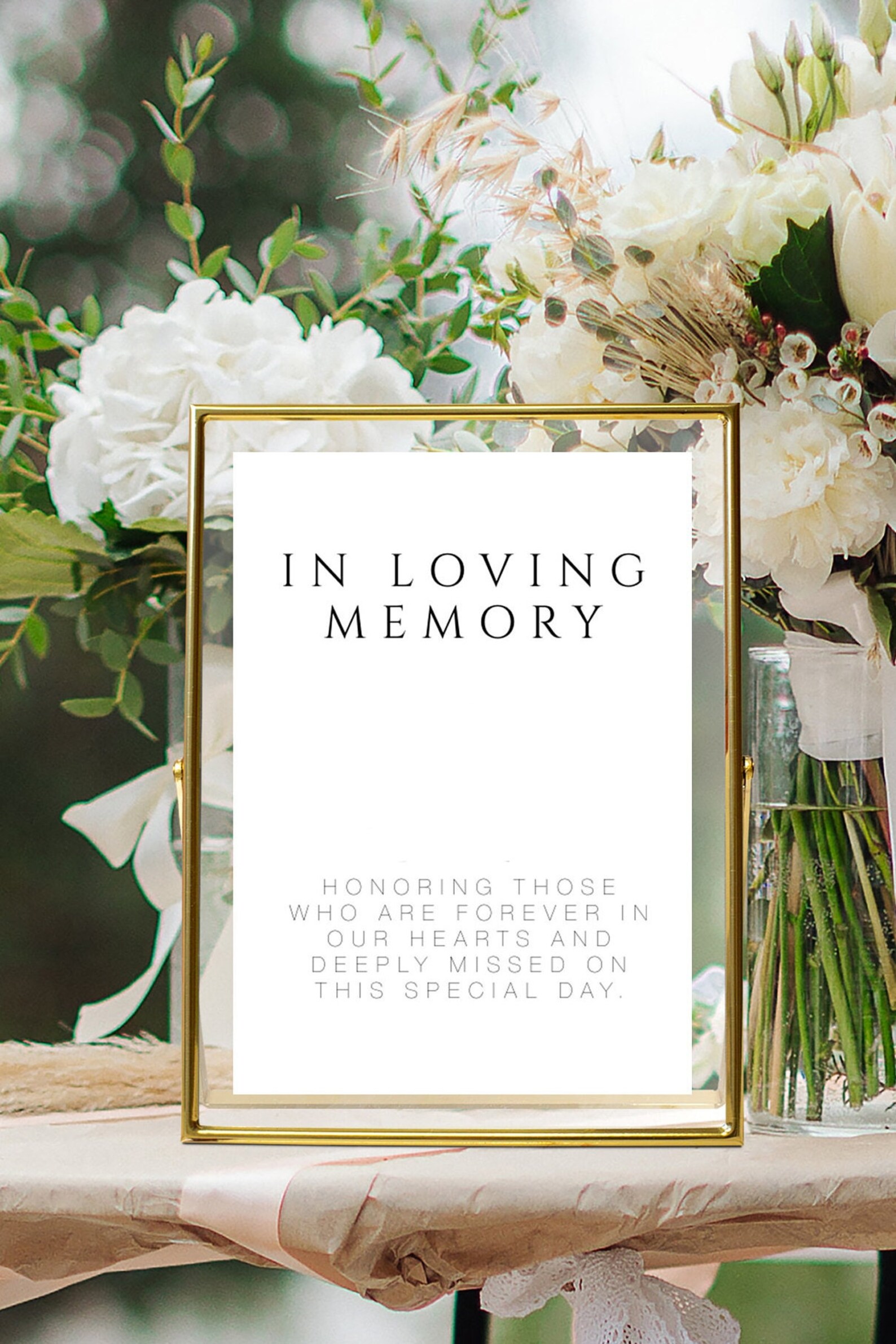 In Loving Memory Sign Template 8x10, Loving Memory Sign 5x7, Memorial ...