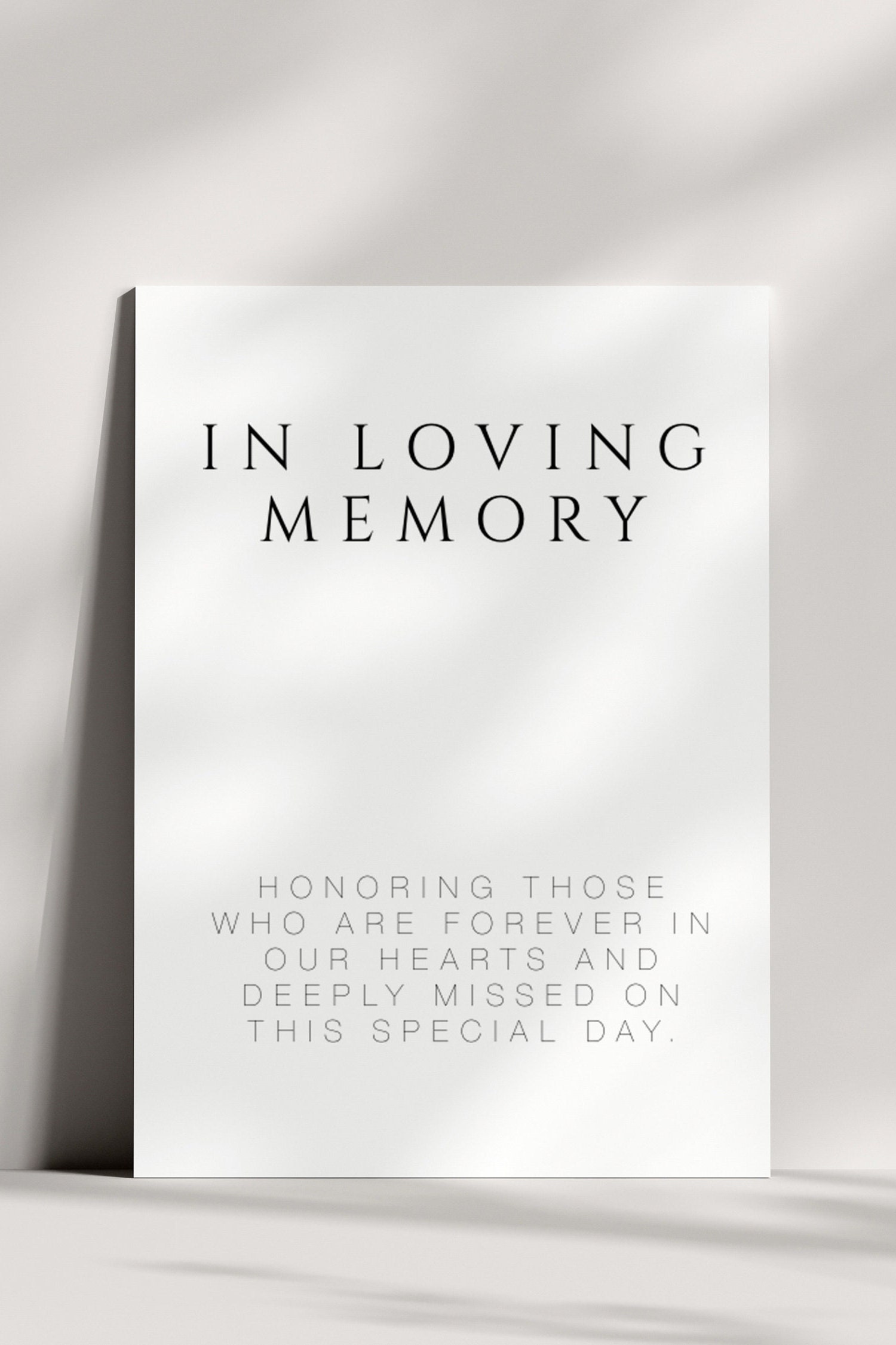 In Loving Memory Sign Template 8x10, Loving Memory Sign 5x7, Memorial ...
