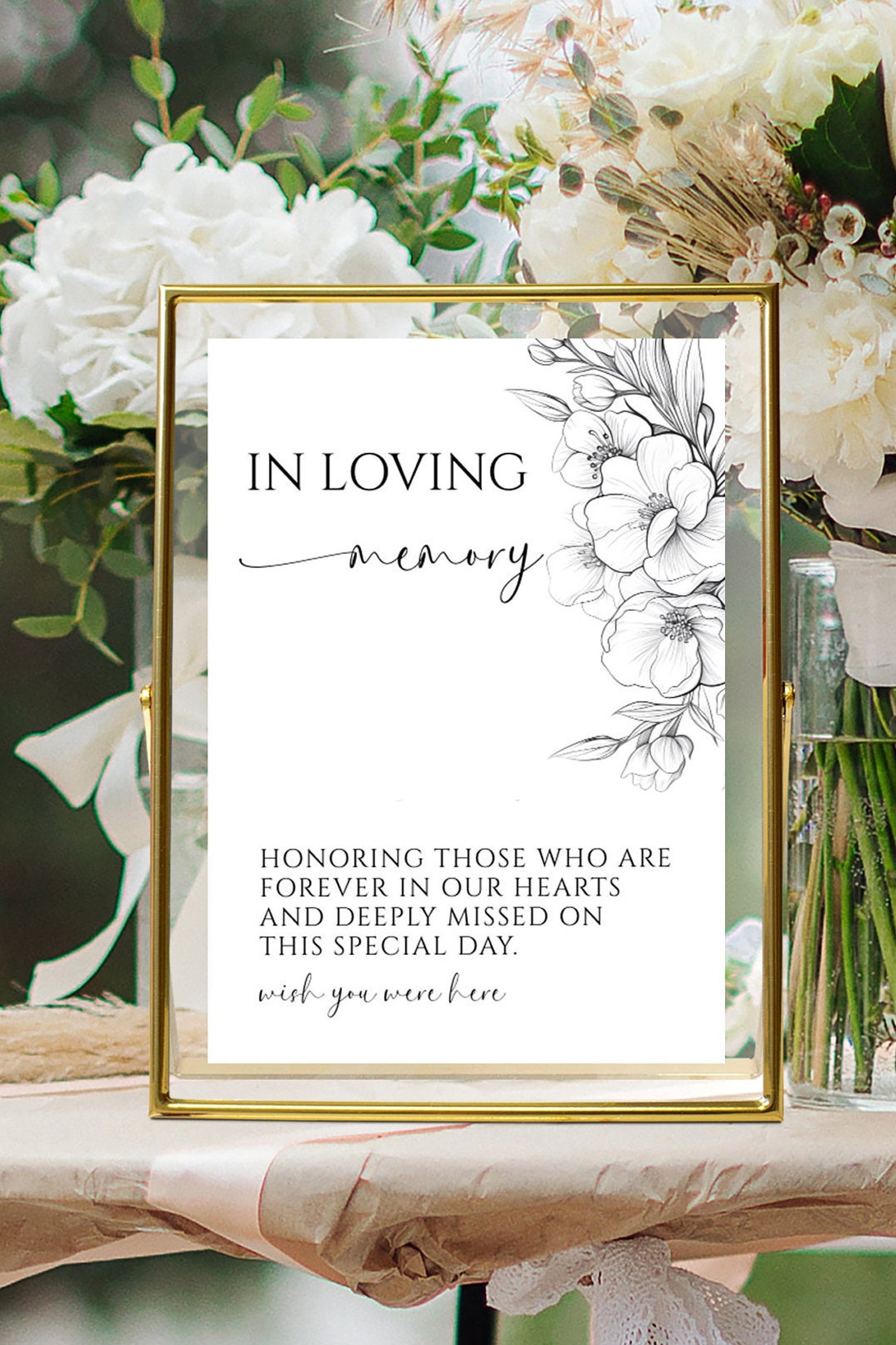 In Loving Memory Sign Template 8x10, Loving Memory Sign 5x7, Memory ...