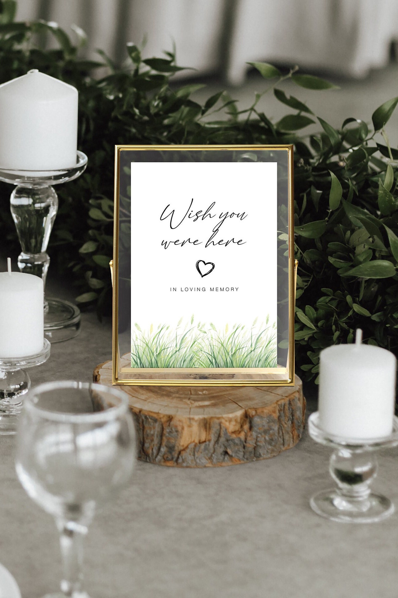 Memorial Wedding Sign, in Loving Memory, Modern Wedding Signage, Boho ...