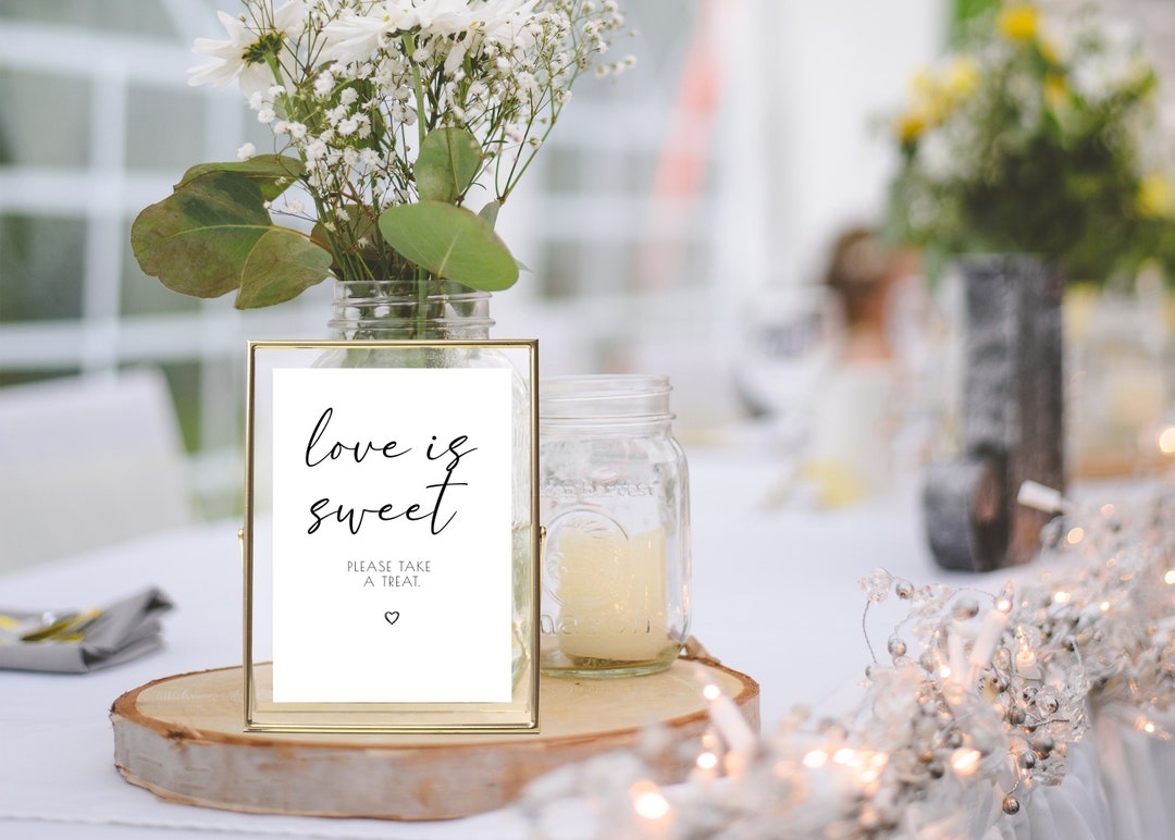 Minimalist Desset Table Sign, Modern Wedding Signage, Boho Style ...