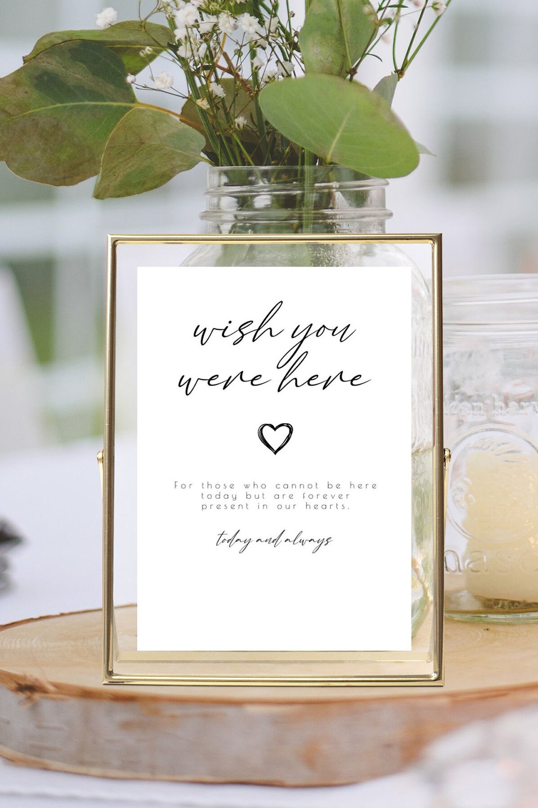 Memorial Wedding Sign, Modern Wedding Signage, Boho Style Wedding ...