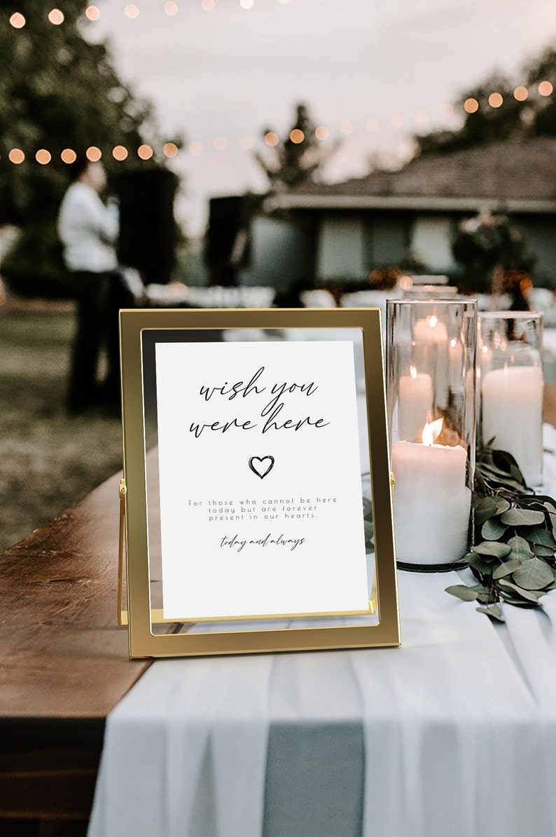 Memorial Wedding Sign, Modern Wedding Signage, Boho Style Wedding ...
