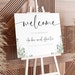 Editable Wedding Welcome Sign Template, Eucalyptus Welcome Board ...