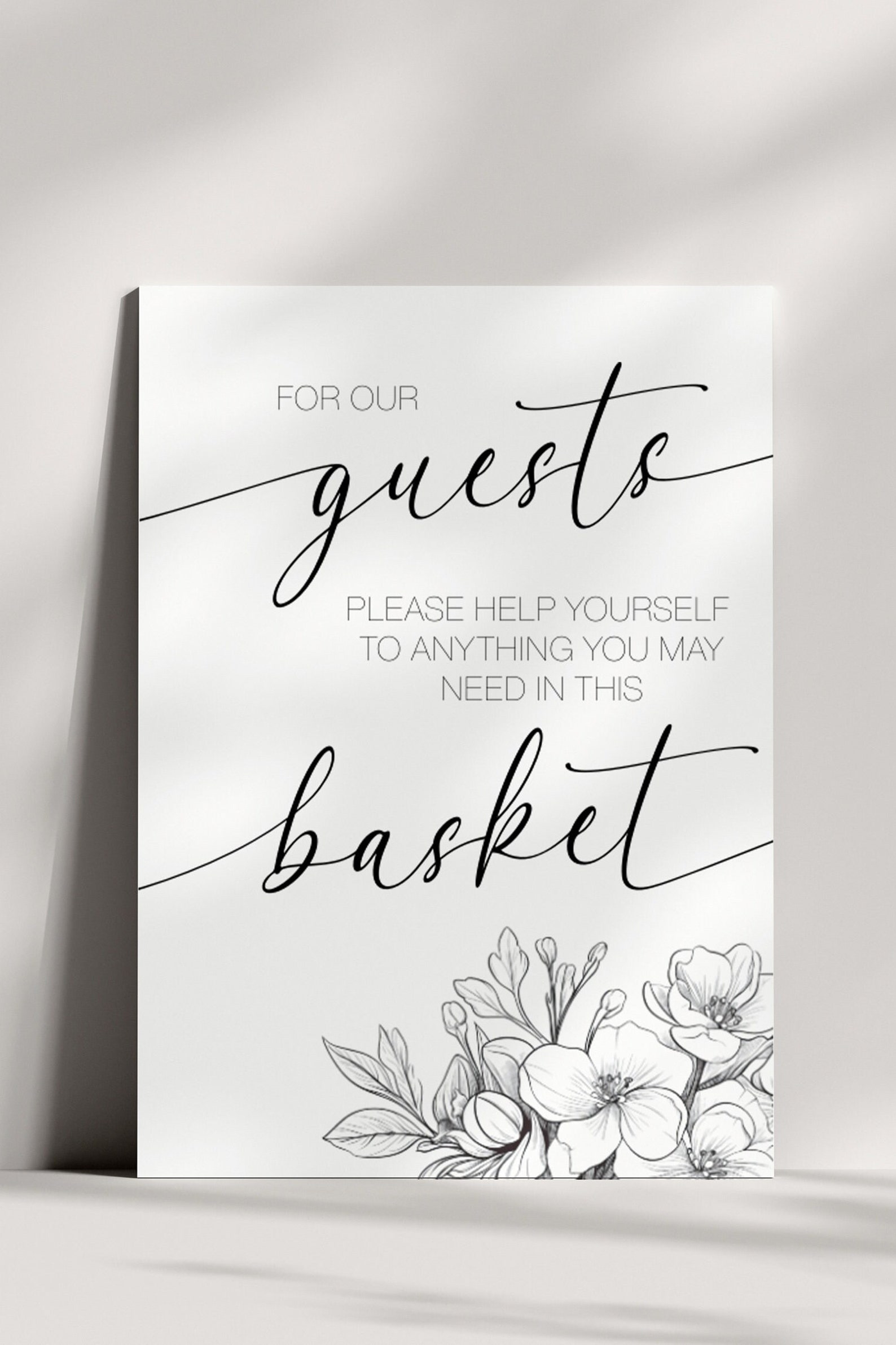 Wedding Bathroom Toiletries Sign 8x10, Wedding Guest Basket Sign 5x7 ...