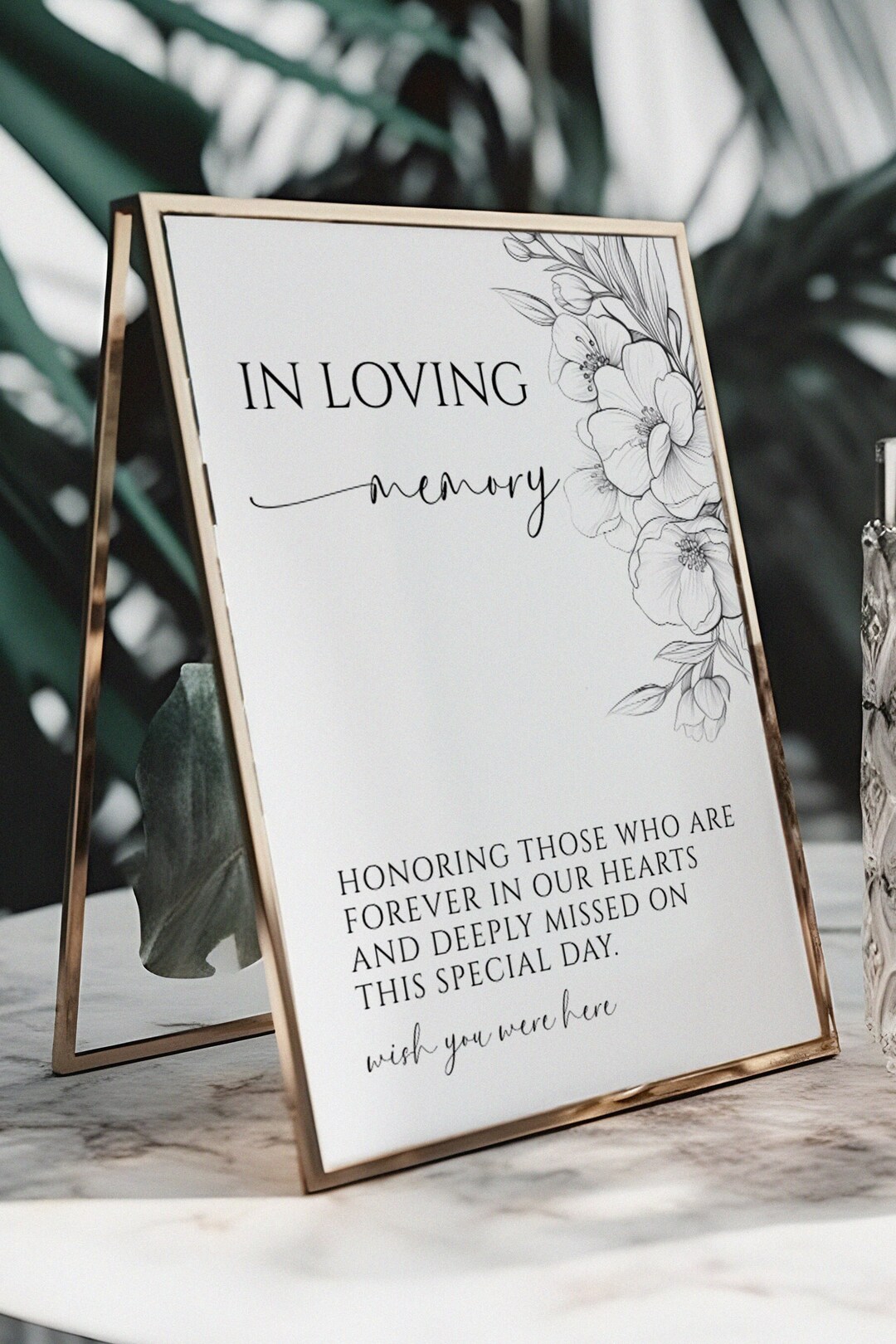 In Loving Memory Sign Template 8x10, Loving Memory Sign 5x7, Memory ...