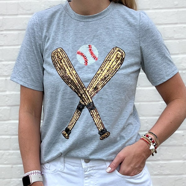 Sequin Bat and Baseball - Etsy