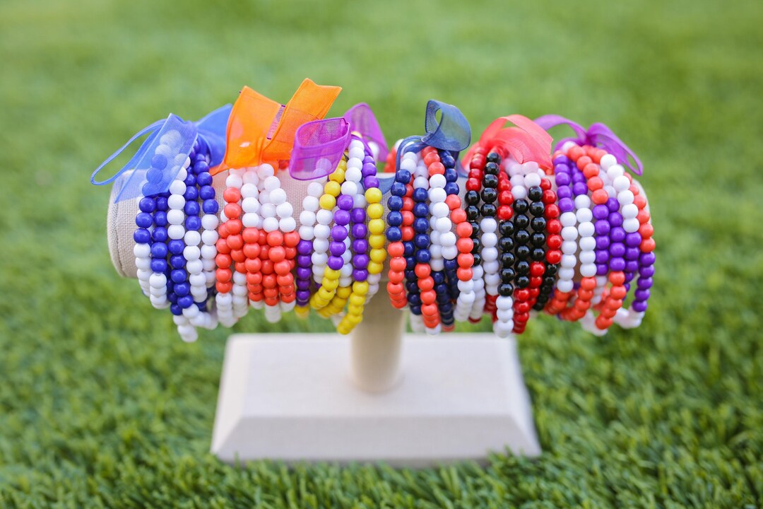 Game Day Football Stretch Bracelet Set of 6 - Etsy