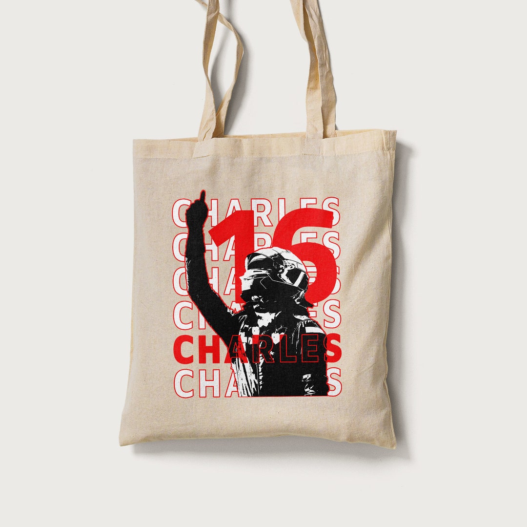 F1 Driver Theme Tote Bag, Formula 1 Gift for her, Charles Leclerc ...