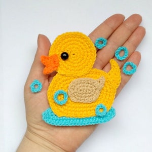 PATTERN Rubber Duck Applique Crochet Pattern PDF Instant Download Baby ...