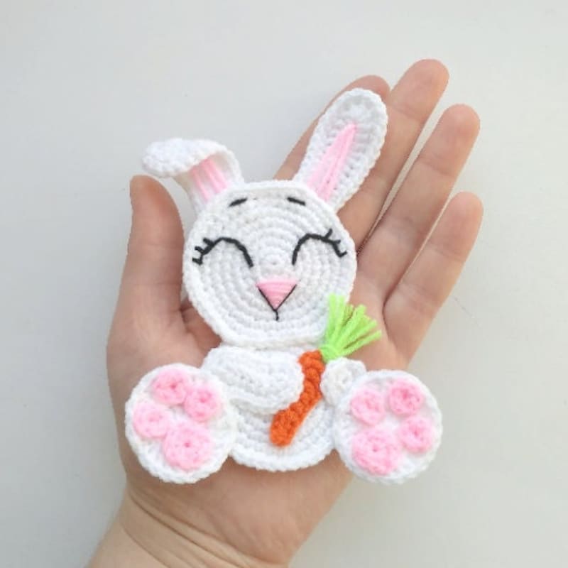 Rabbit Applique - Etsy