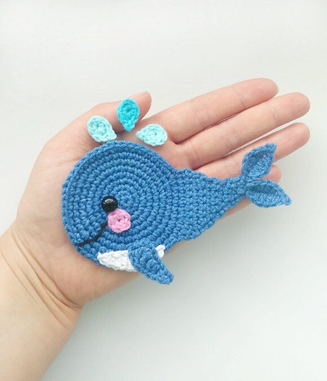 PATTERN Whale Applique Crochet Pattern PDF Sea Creatures Crochet ...