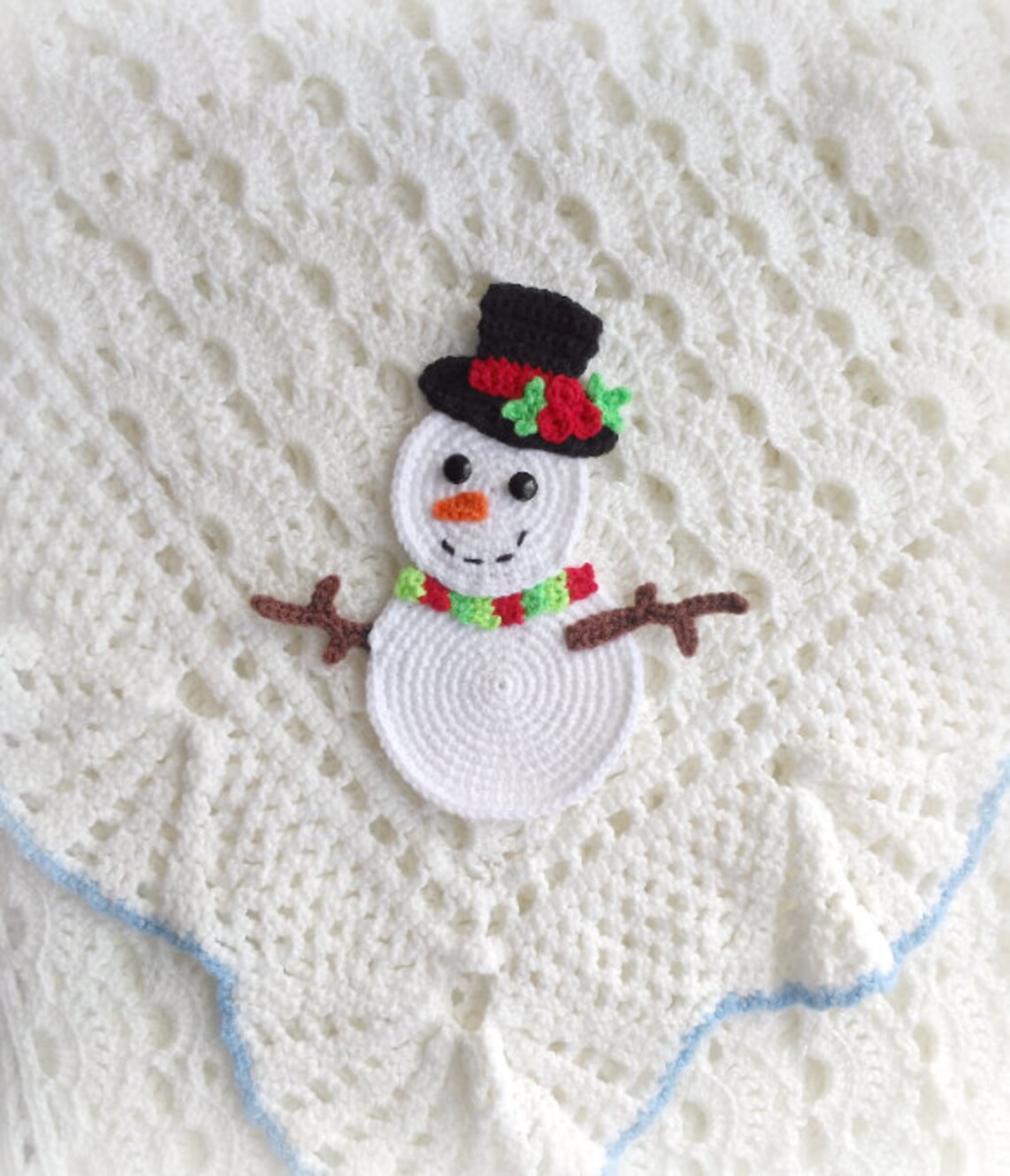 PATTERN Snowman Applique Crochet Pattern PDF Crochet Christmas Holiday ...