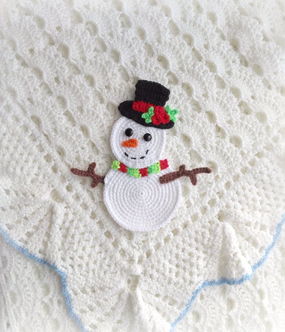 PATTERN Snowman Applique Crochet Pattern PDF Crochet Christmas Holiday ...