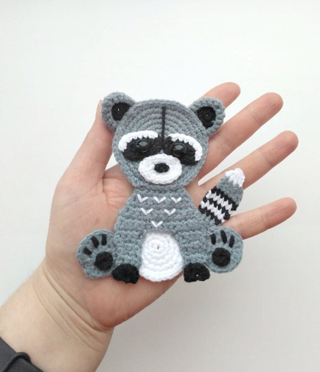 PATTERN Raccoon Applique Crochet Pattern PDF Woodland Animals Pattern ...