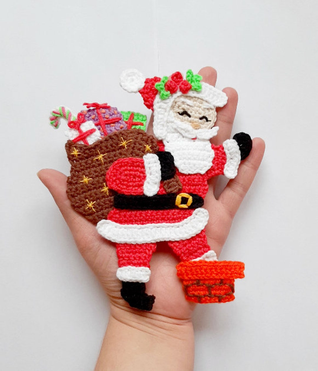 PATTERN Santa Claus Applique Crochet Pattern PDF Crochet Christmas ...