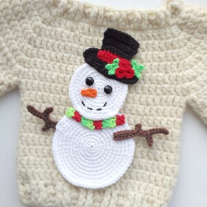 PATTERN Snowman Applique Crochet Pattern PDF Crochet Christmas Holiday ...