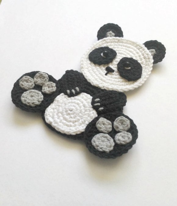 PATTERN Panda Applique Crochet Pattern PDF Bear Crochet - Etsy