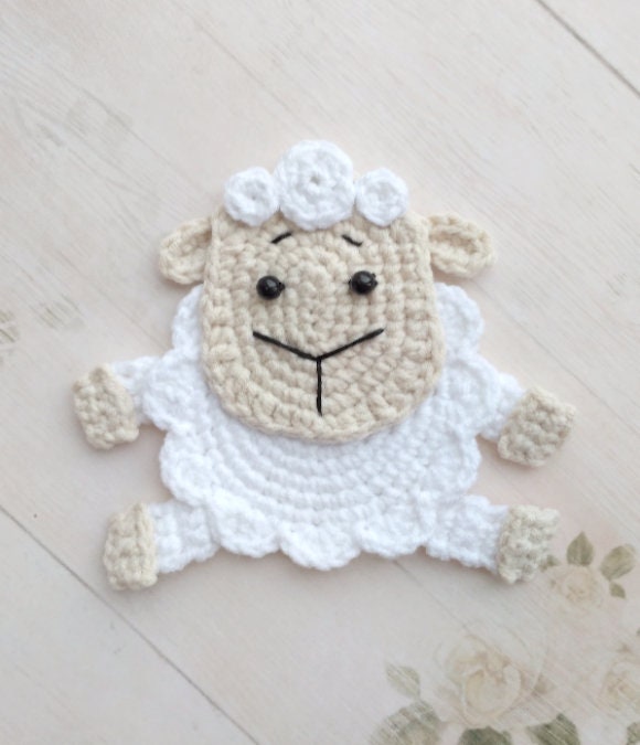 PATTERN Sheep Applique Crochet Pattern PDF Crochet Lamb Farm Animal ...