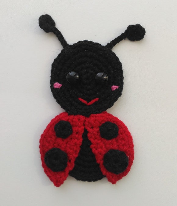 PATTERN Bugs Applique Crochet Patterns PDF Caterpillar Bee Grasshopper Ladybug Crochet Appliques ...
