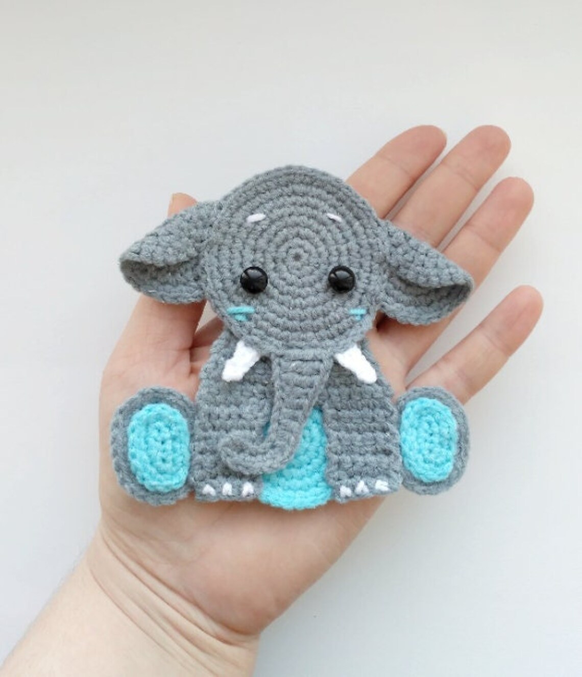 PATTERN Elephant Applique Crochet Pattern PDF Jungle Animal - Etsy