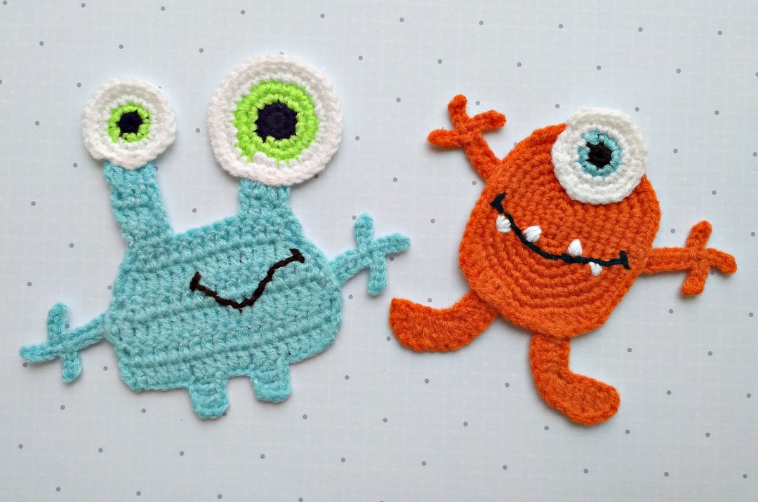 PATTERN Monster Applique Crochet Pattern PDF Instant Download Halloween ...