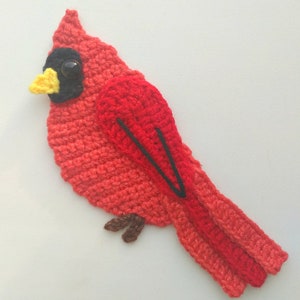 PATTERN Red Cardinal Applique Crochet Pattern PDF Tropical Bird Crochet ...