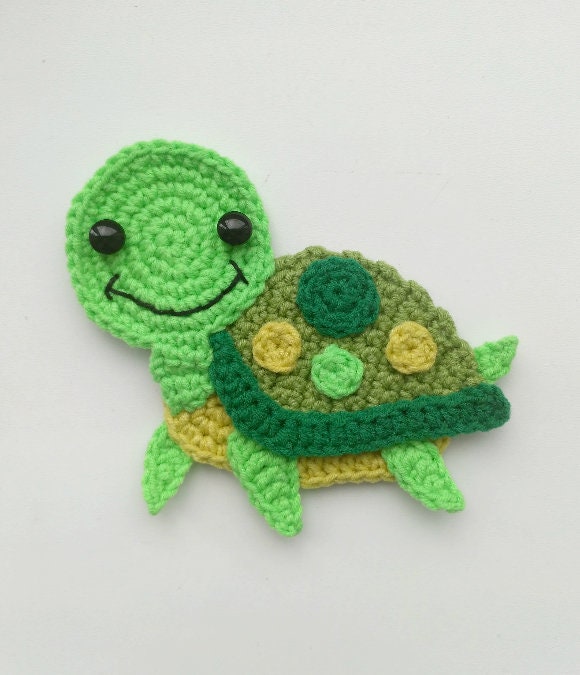 PATTERN Turtle Applique Crochet Pattern PDF Sea Creatures Crochet ...